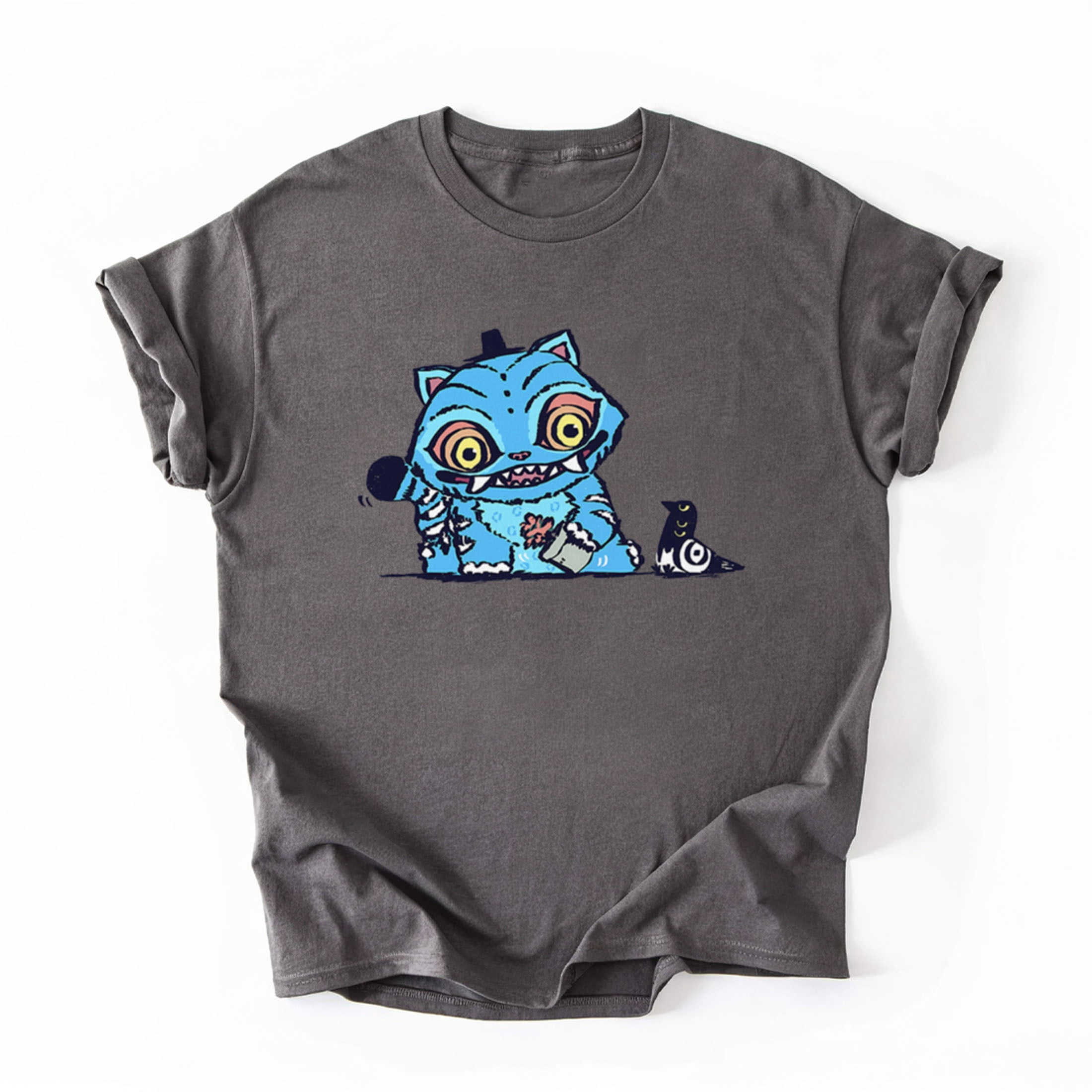 Kpop Demon Movie Derpy Tiger T-Shirt, Derpy the Tiger And Bird Demon ...