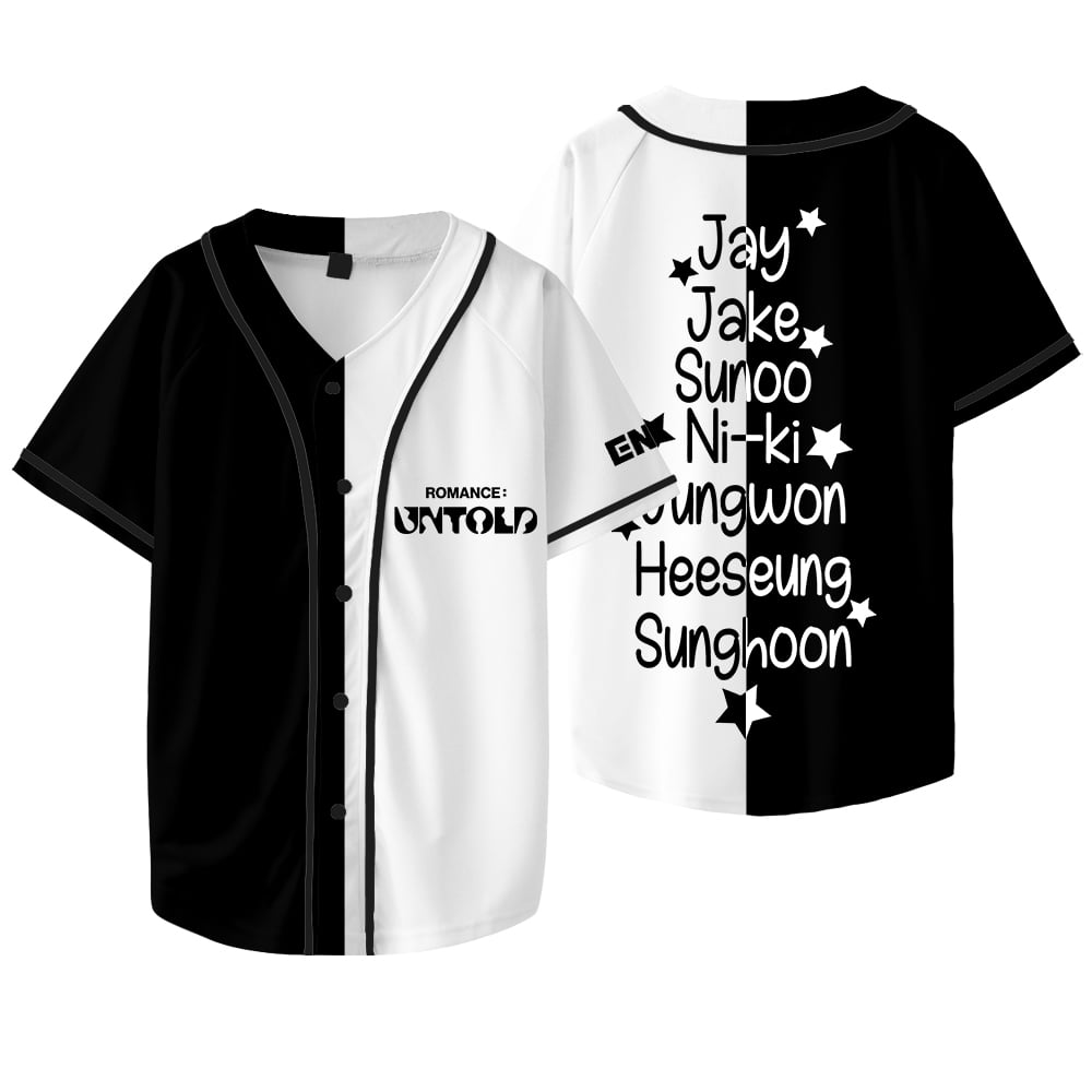 Kpop ENHYPEN Romance Untold Merch Baseball Jacket T-Shirts Cosplay ...