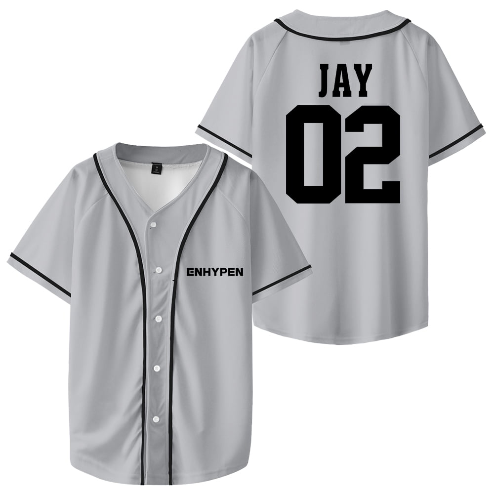 Kpop Enhypen JAY Merch Baseball Jersey Tops Short Sleeve Shirts Women ...
