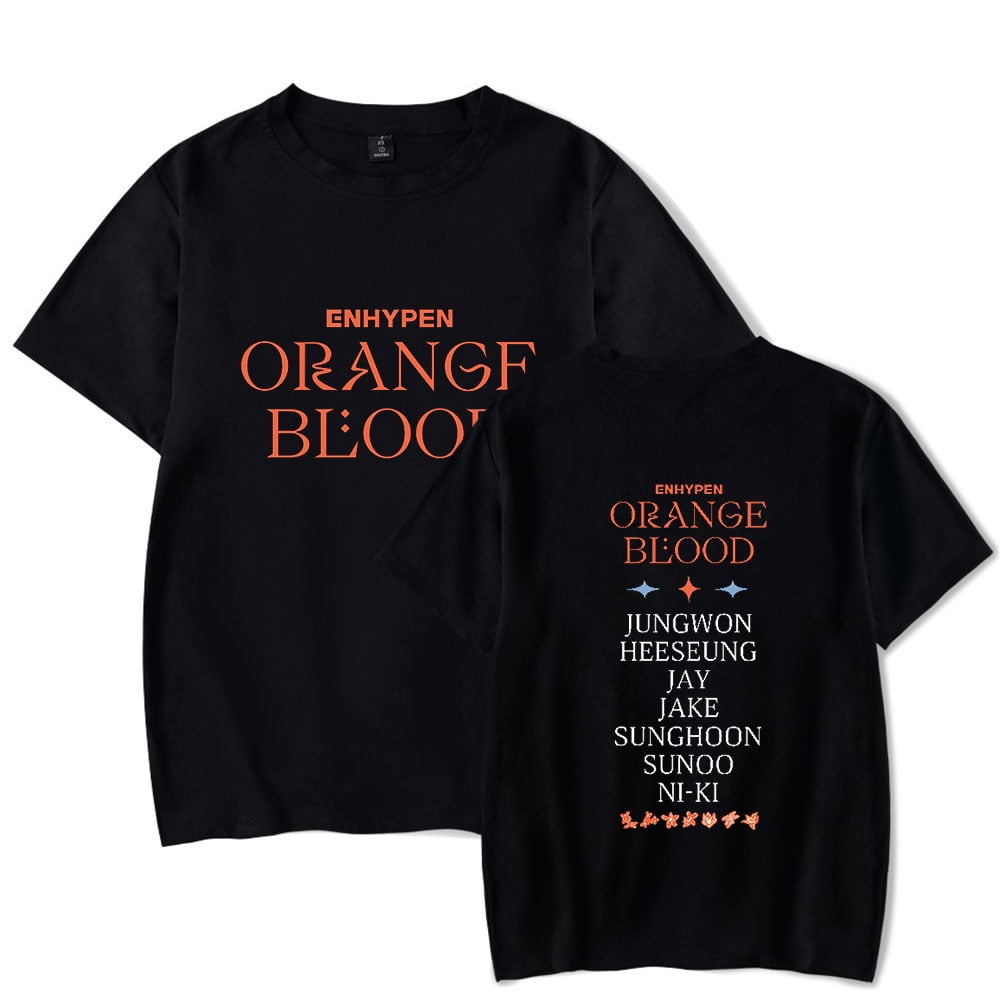 Kpop Enhypen Orange Blood Merch Men/Women T-Shirt Summer Streetwear ...