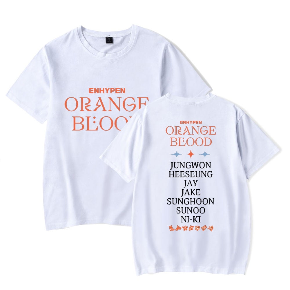 Kpop Enhypen Orange Blood Merch Men/Women T-Shirt Summer Streetwear ...