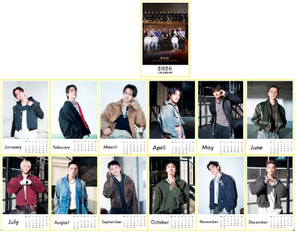 Kpop Fan - Inspired 2026 Desk Calendar - Bangtan/Stray/Seventeen/(G) I ...