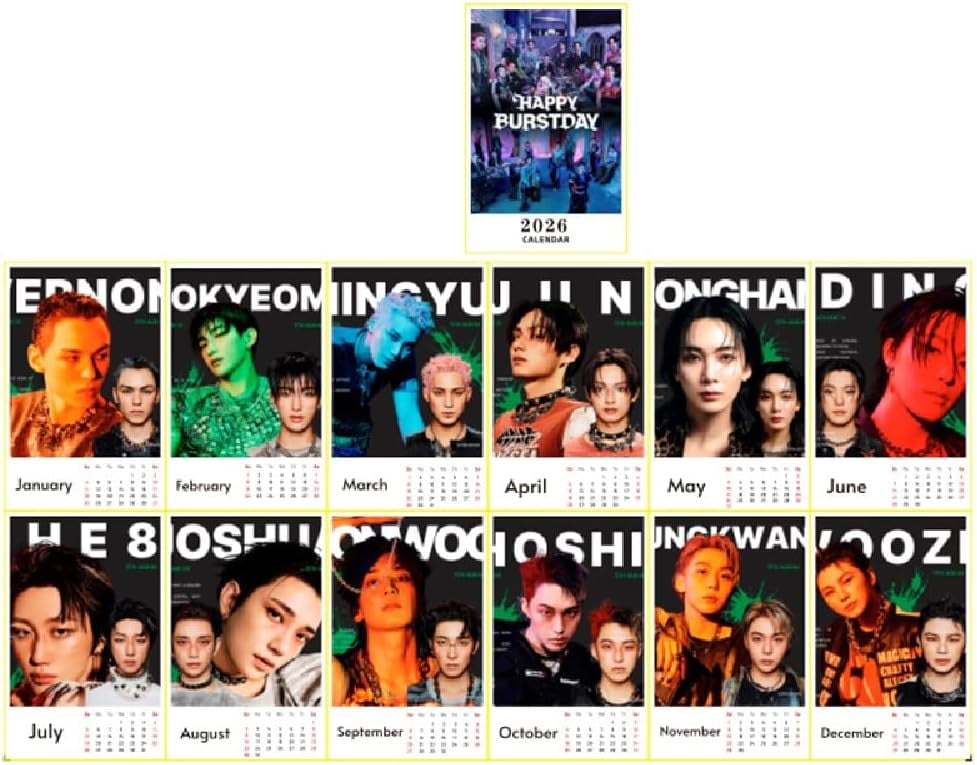 Kpop Fan - Inspired 2026 Desk Calendar - Bangtan/Stray/Seventeen/(G) I - DLE Merch - Walmart.com