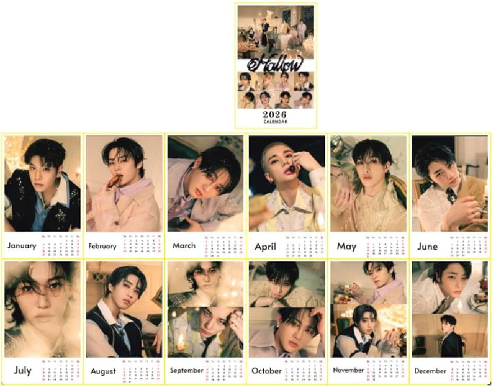 Kpop Fan - Inspired 2026 Desk Calendar - Bangtan/Stray/Seventeen/(G) I - DLE Merch - Walmart.com