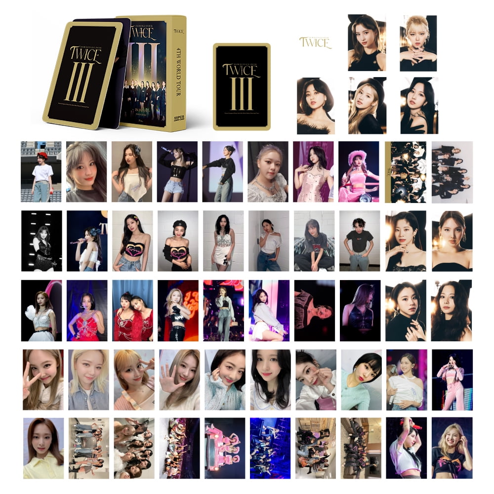 Kpop Girl Group Twice Photo Cards 55Pcs Twice Lomo Cards Twice 4TH World Tour Album Cards Twice ...