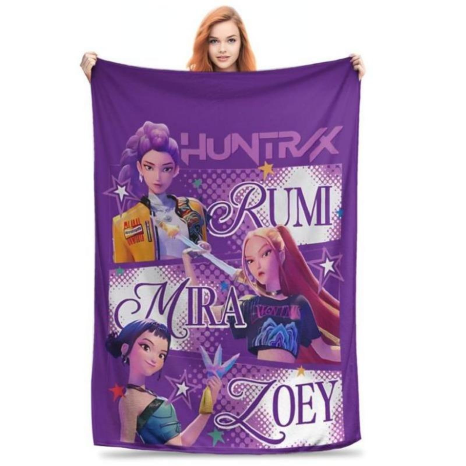 Kpop Group Anime Girls Soft Flannel Blanket- K-Pop Idol Design for Bed ...