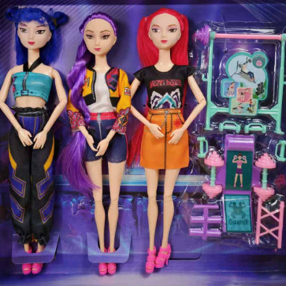 Kpop Group Dolls with Musical Instruments Kits K-POP+Hunter Anime ...