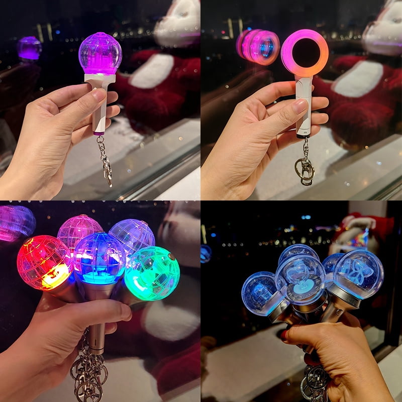 Kpop Groups Mini Light Stick Keychains Creative Lights Keyrings Bag ...