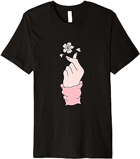 Kpop Hand, finger gesture, peach blossom, cherry blossom, Premium T ...