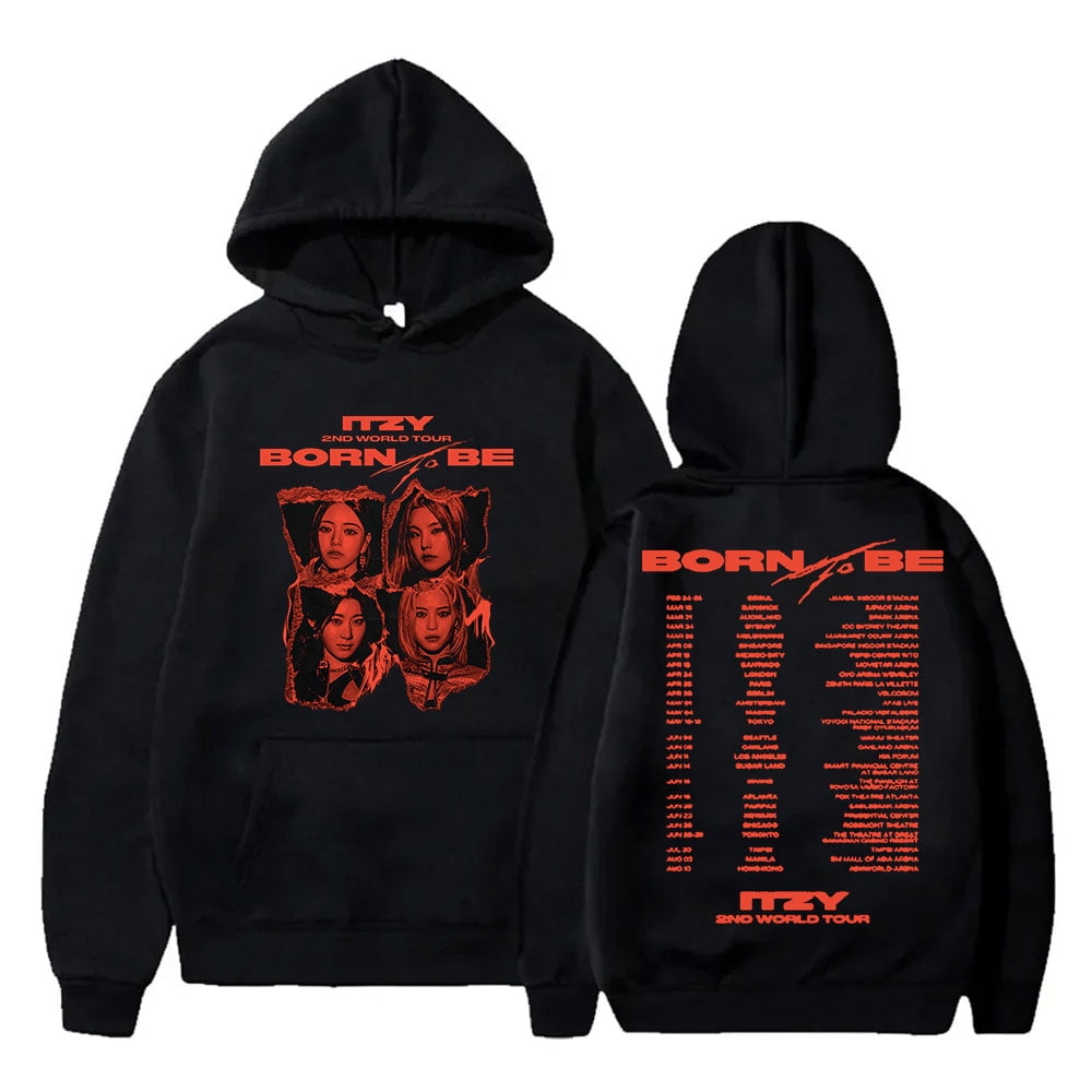 Kpop ITZY 2nd Born To Be World Tour Merch Hoodies Winter Women Men ...