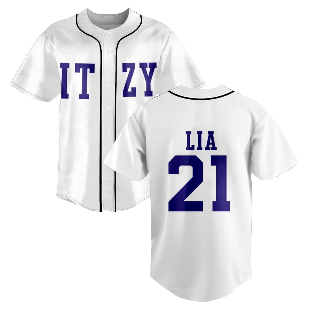 Kpop ITZY None of My Business Merch Baseball Jersey V-Neck T-shirt Hip ...