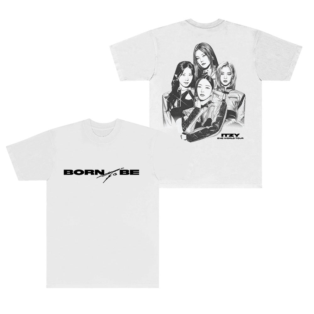 Kpop ITZY Tour T-Shirts Born To Be Photo Merch Cosplay Women Men ...