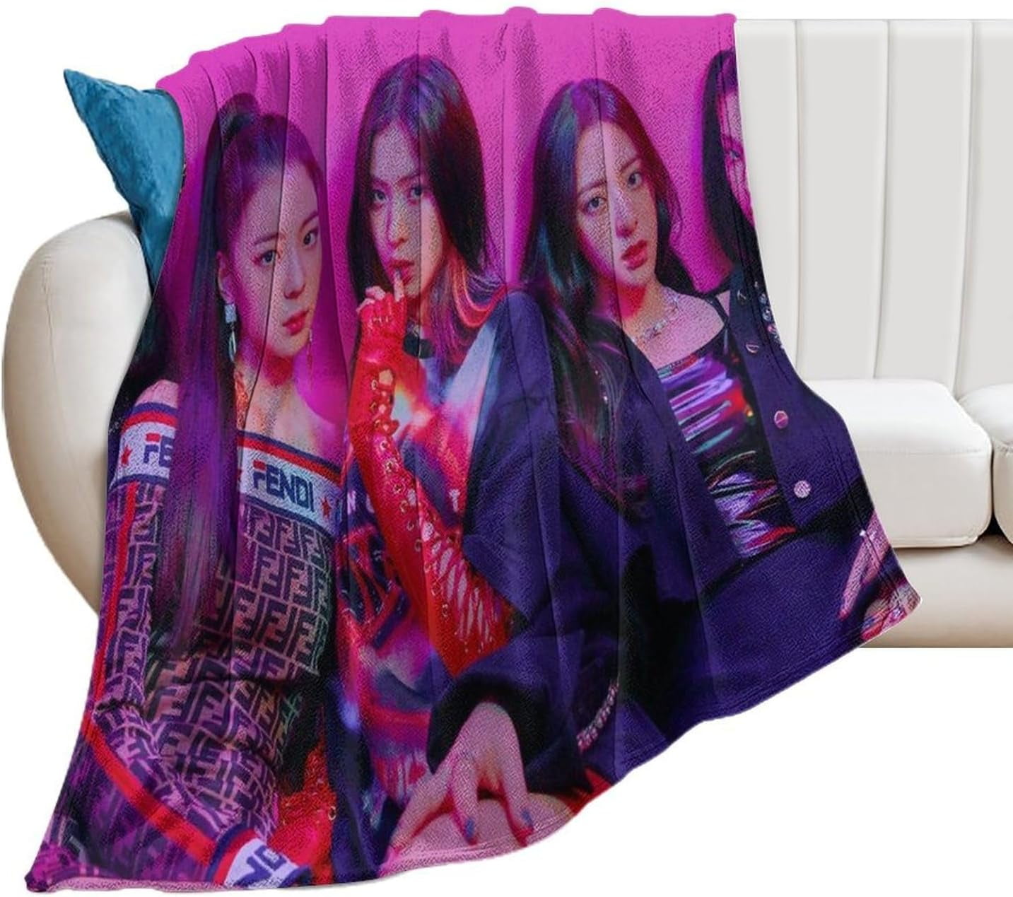 Kpop ITZY Yeji Lia Ryujin Chaeryeong and Yuna Poster Fleece Throw ...