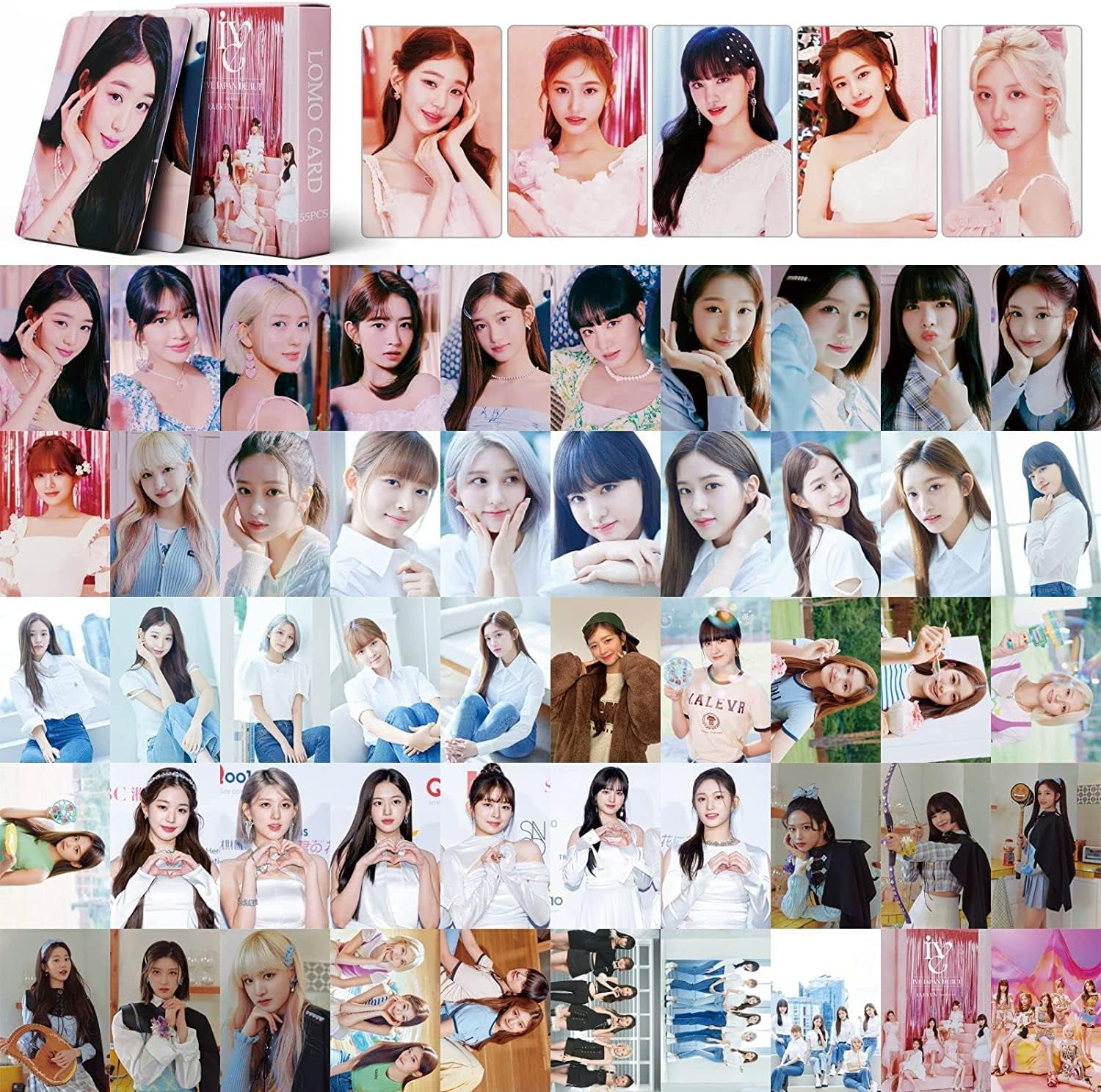 Kpop IVE Lomo Card Photocards 55pcs IVE ELEVEN New Album Lomo Card IVE ...