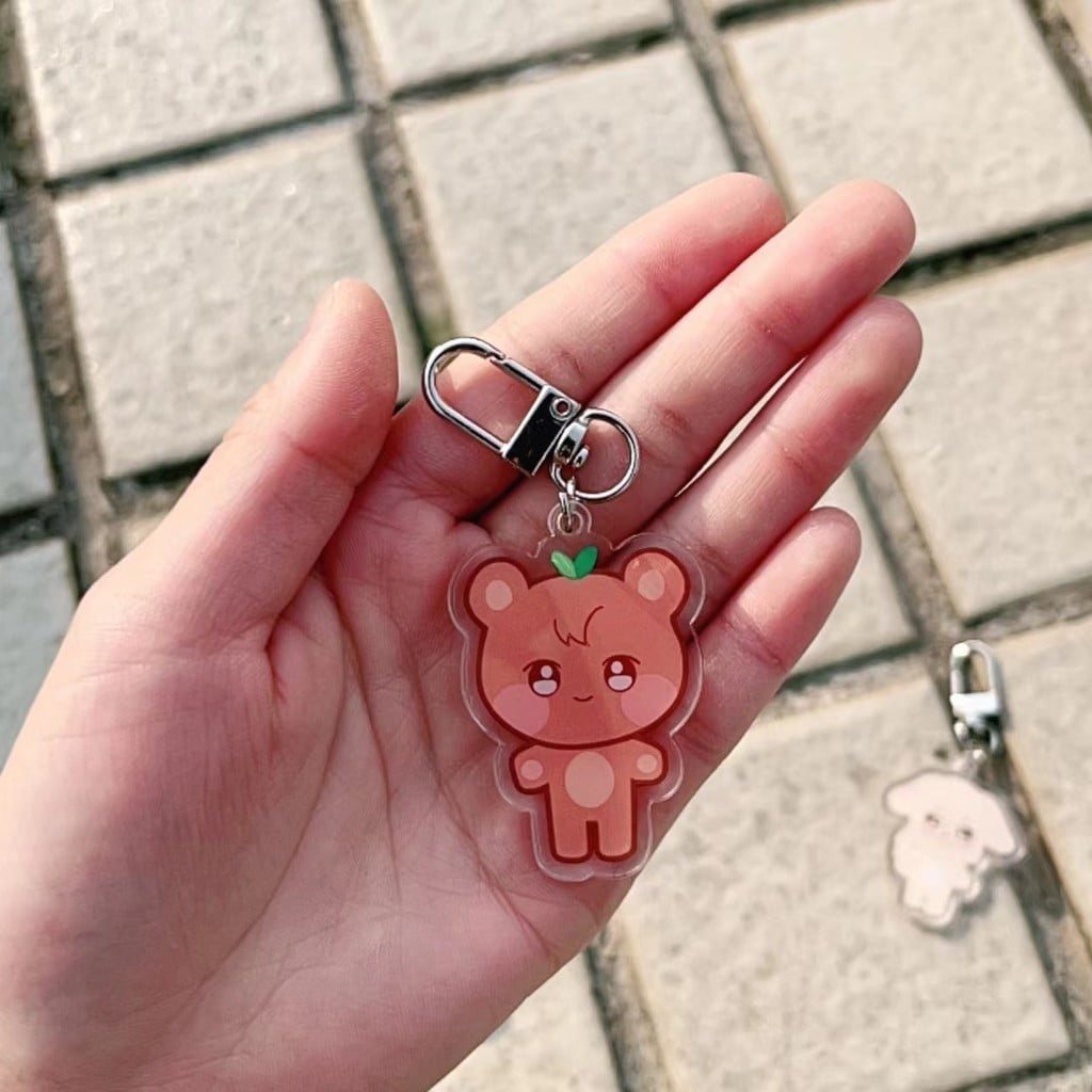 Kpop Idol ATEEZ Keyring Aniteez Acrylic Double-sided Sandwich Keychain ...