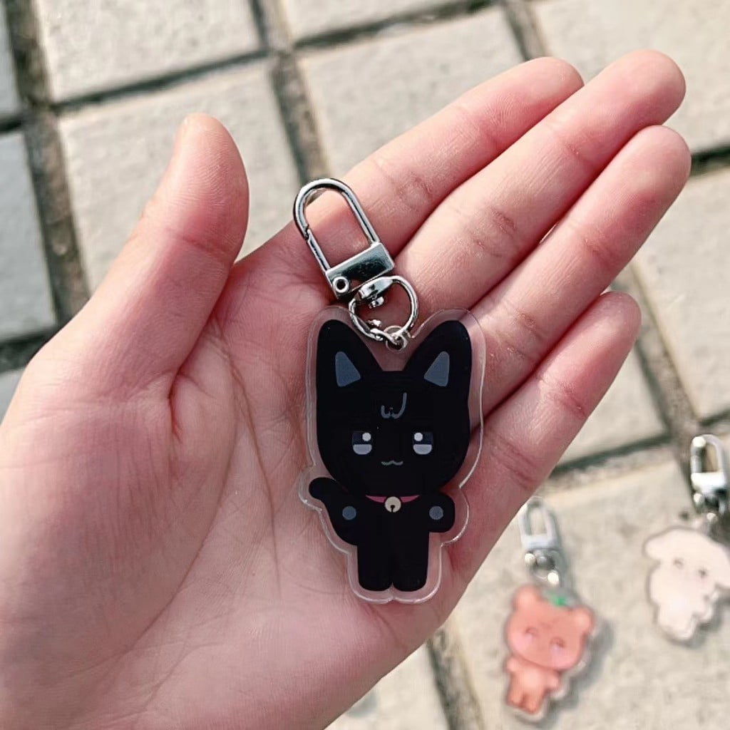 Kpop Idol ATEEZ Keyring Aniteez Acrylic Double-sided Sandwich Keychain ...