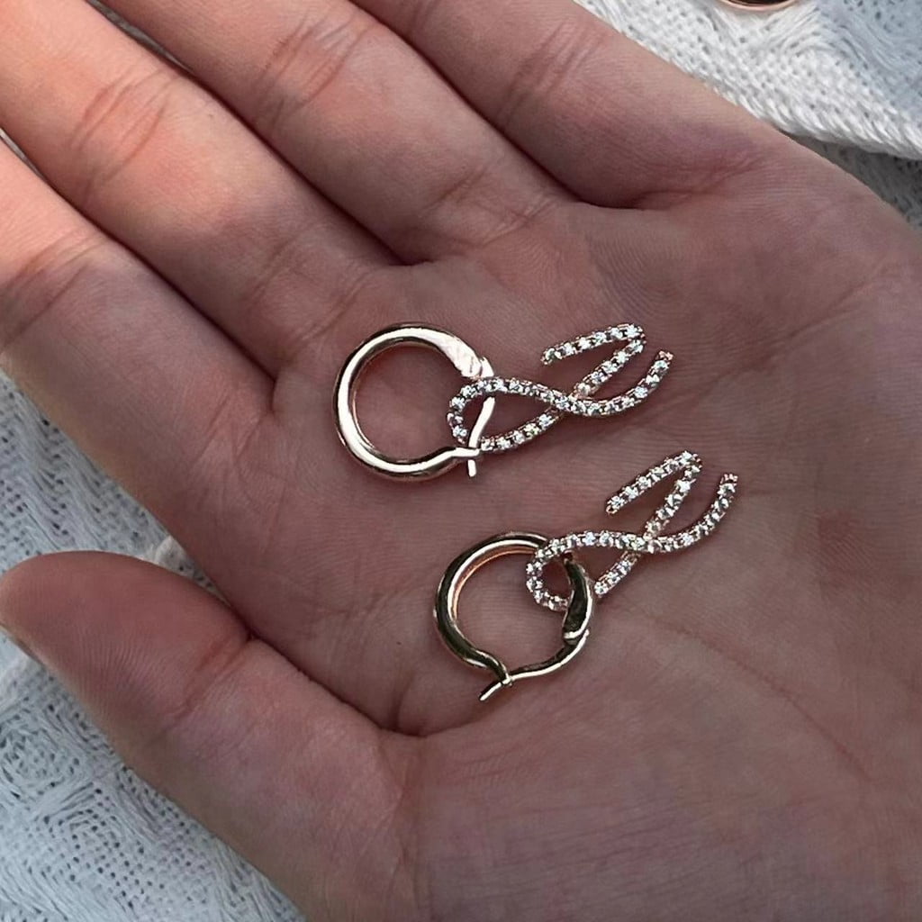 Kpop Idol Jung Kook Diamond Ear Studs Golden Logo Earring Korean ...