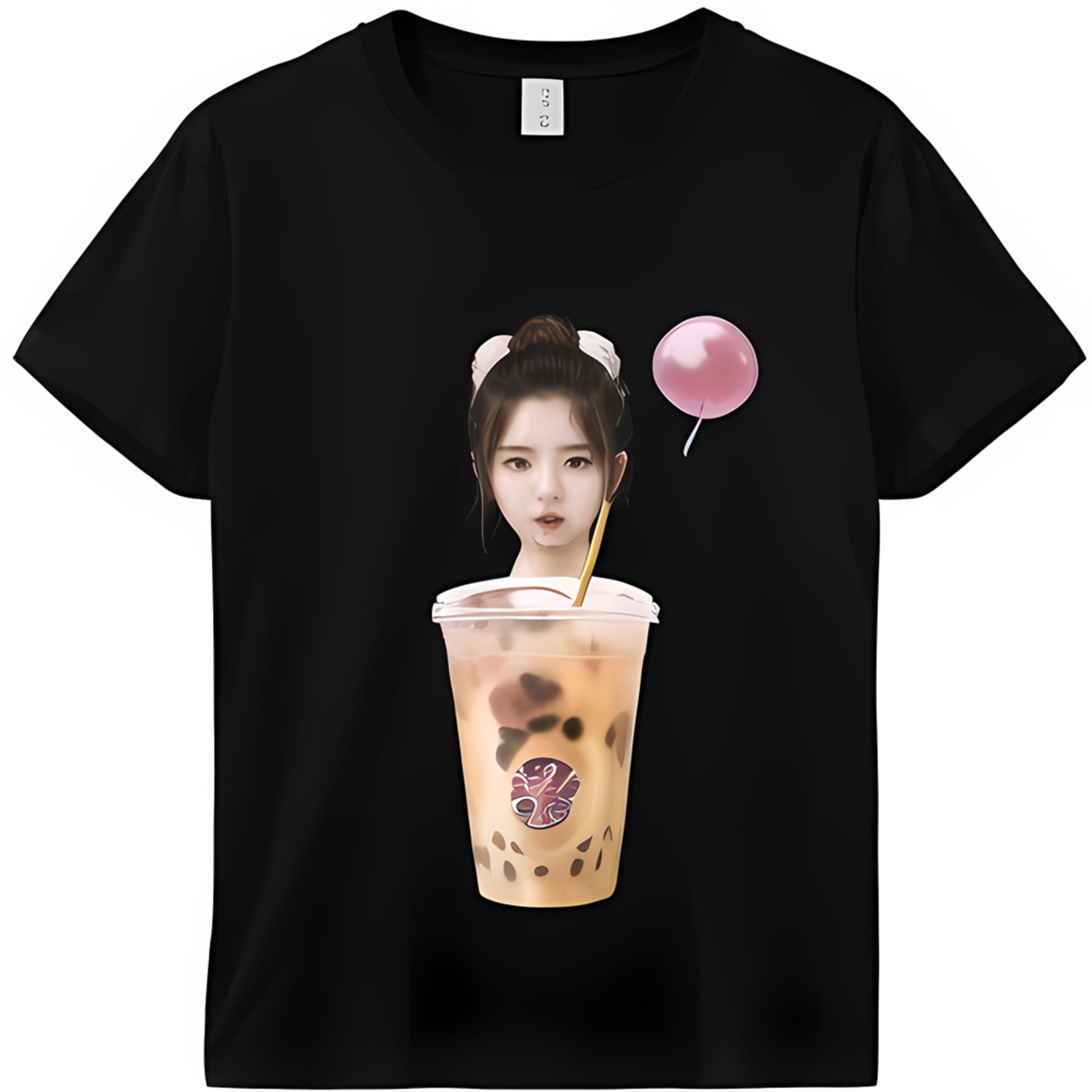 Kpop Idol and Teea Black T-Shirt Mockup Korean Girl Aesthetic Design ...