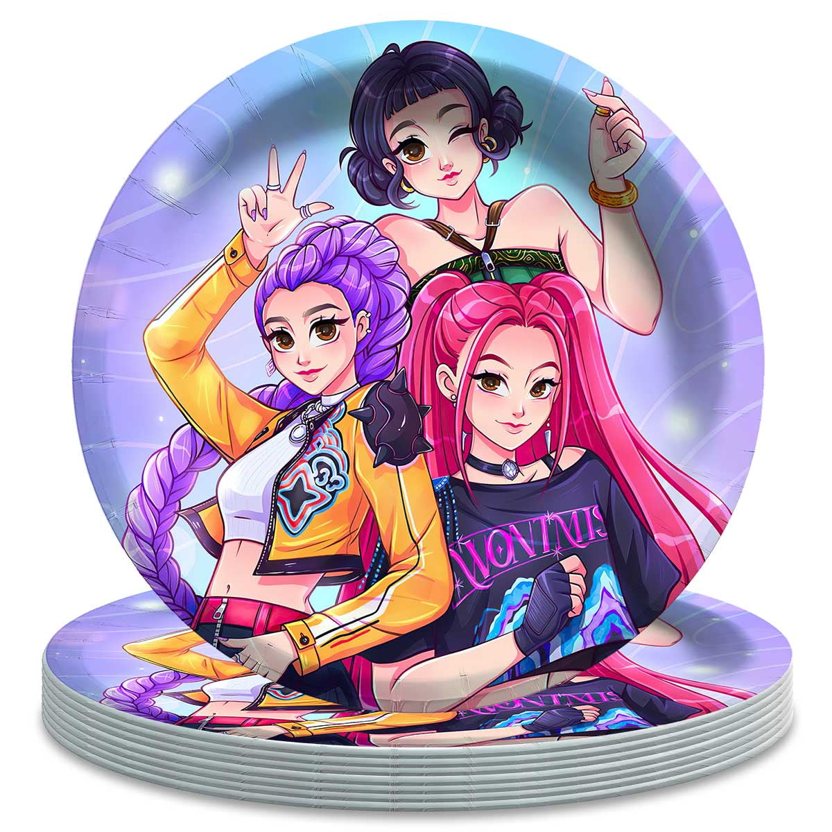 Kpop Korean Idol Demon Hunters Plates Party Supplies Birthday ...
