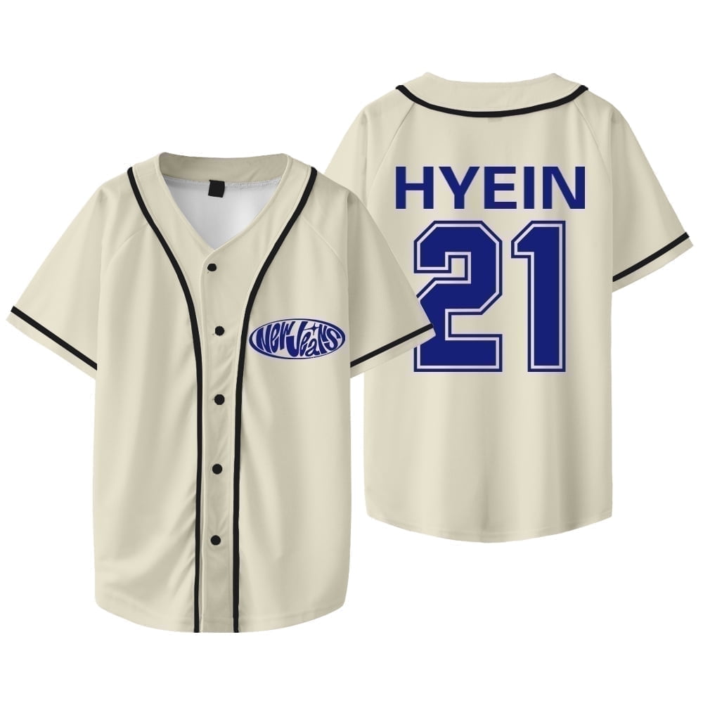 Kpop New Jeans Hyein 21 Merch Jersey New Logo Baseball Jacket Tee Women ...
