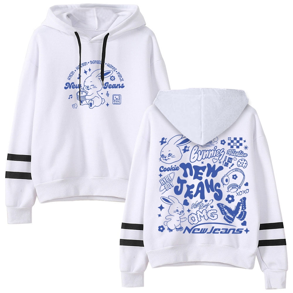 Kpop New Jeans NJWMX Logo Merch Pullover Hoodies Pocketless Parallel ...