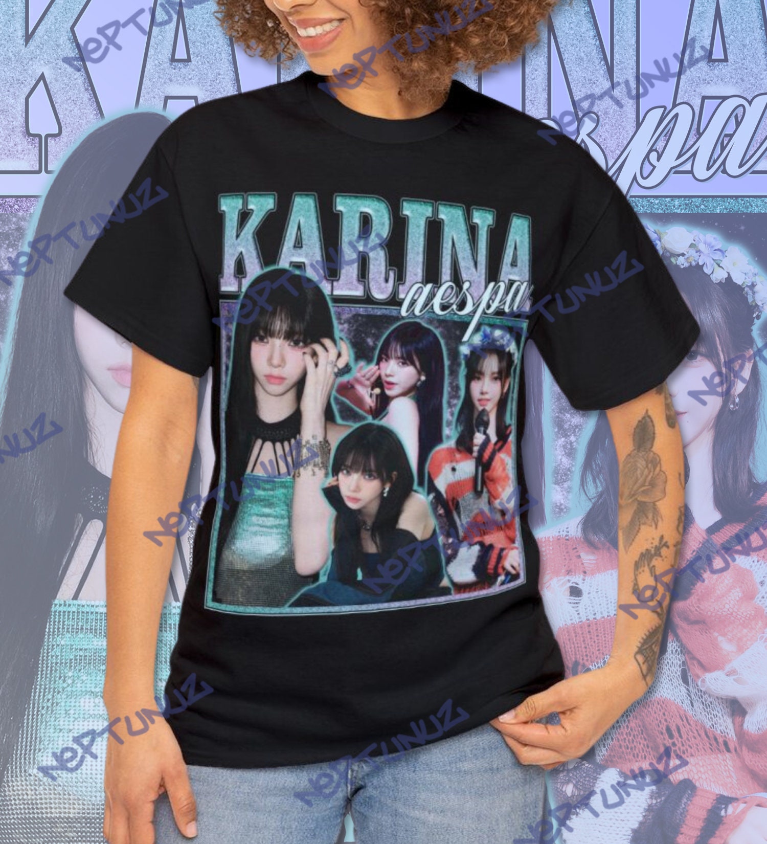 Kpop Shirt, KARINA T-Shirt, Girband Music Vintage Retro Aesthetic Style ...
