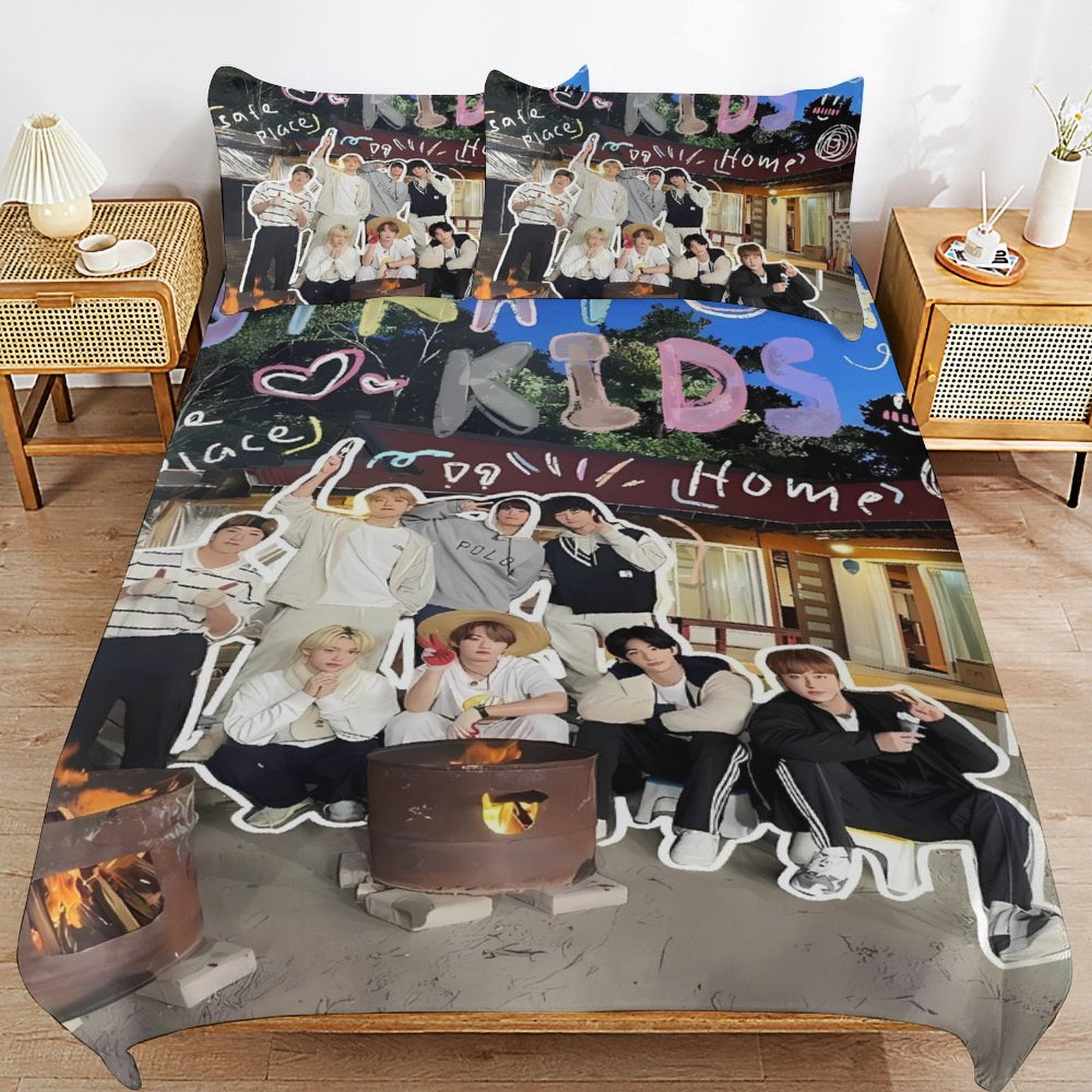Kpop Stray Kids Bed Duvet Cover Microfiber Bedding Sets 3D Printed ...