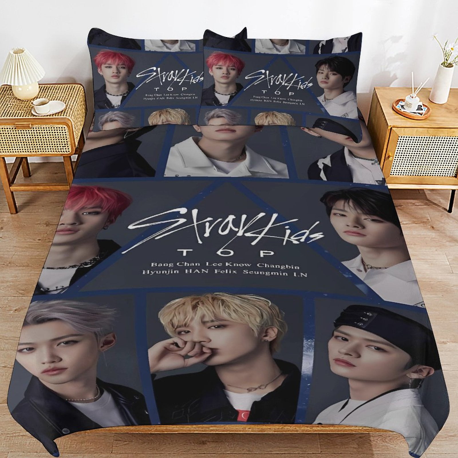 Kpop Stray Kids Bed Duvet Cover Microfiber Bedding Sets 3D Printed ...