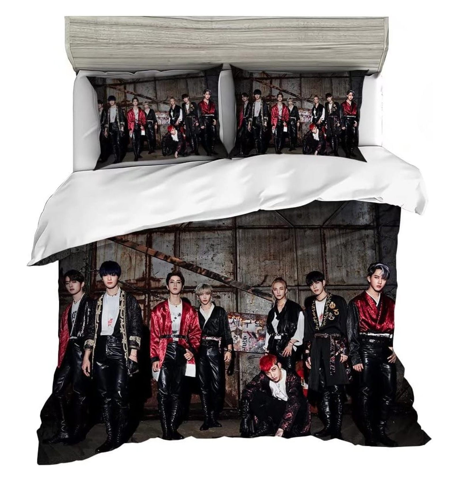 Kpop Stray Kids Bedding Queen comforters Sets Felix Hyunjin 3 Piece for ...