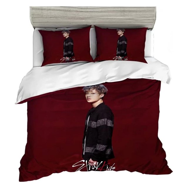 Kpop Stray Kids Bedding Queen comforters sets Felix Hyunjin 3 Piece for ...