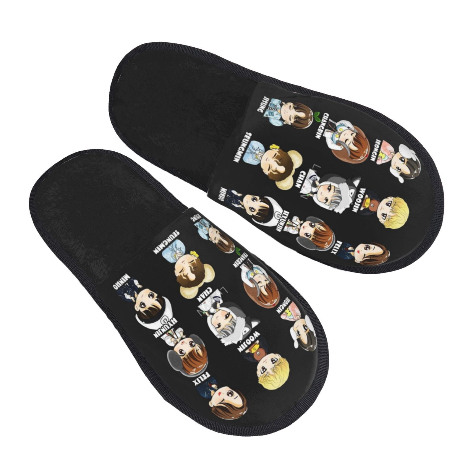 Kpop Stray Kids Furry Slippers For Men Women Fuzzy House Slippers ...