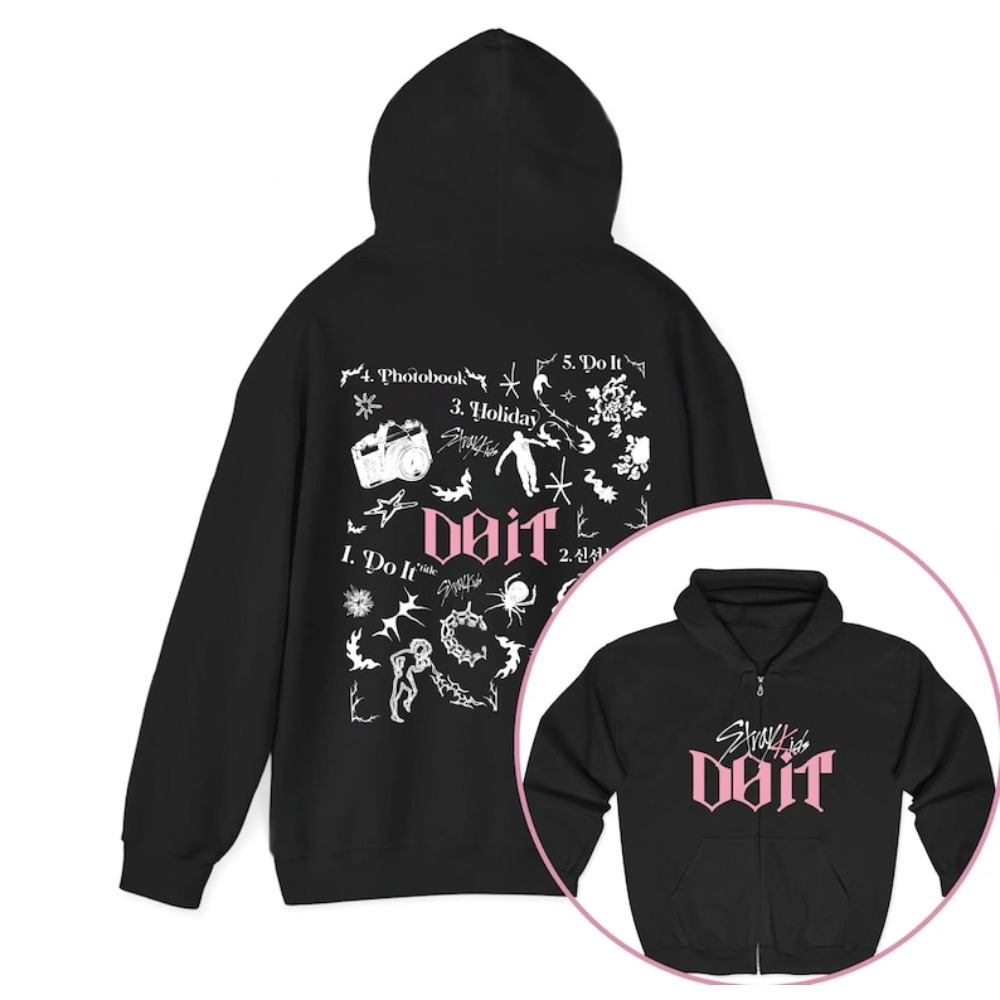 Kpop Stray Kids SKZ Do IT Album Merch Zipper Hoodie – Unisex Graphic ...
