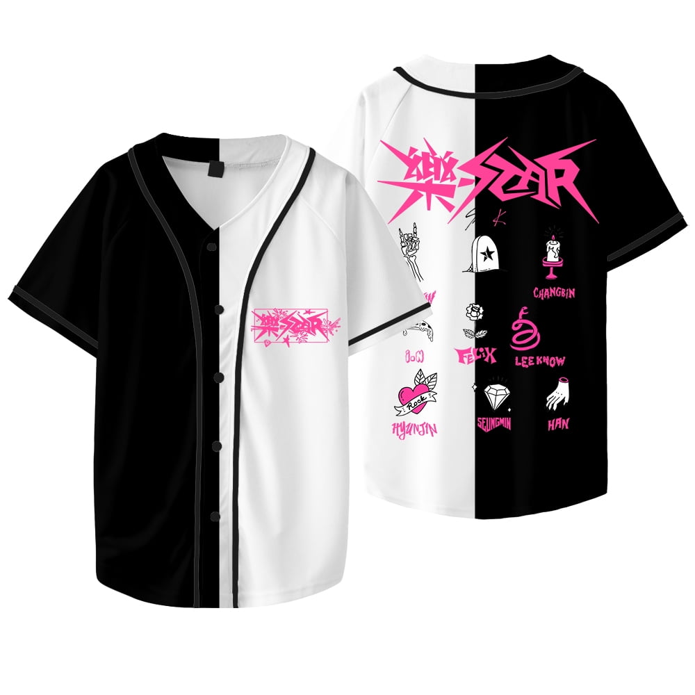 Kpop Stray Kids SKZ Merch Baseball Jacket Tour New Logo T-Shirts Women ...