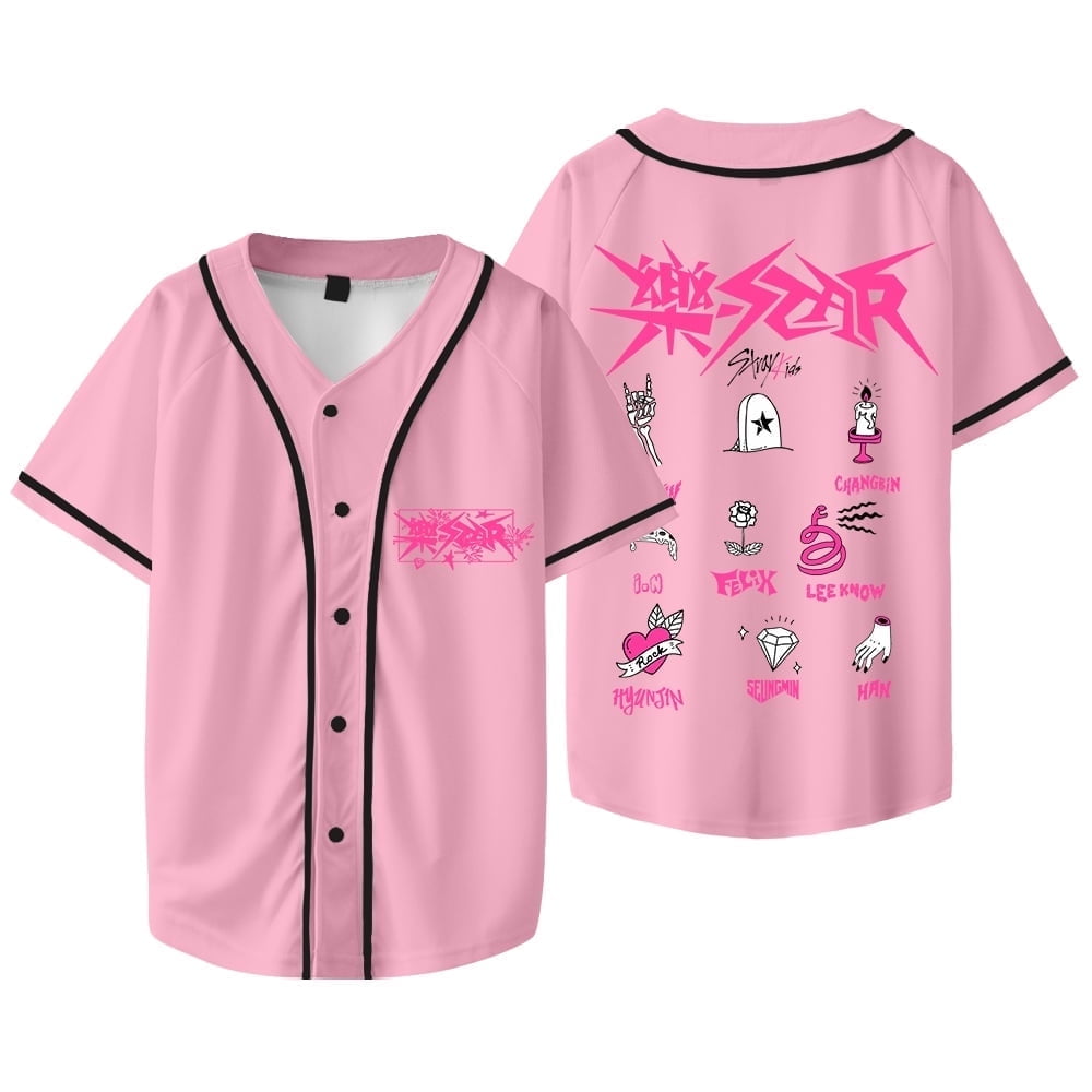 Kpop Stray Kids SKZ Merch Baseball Jacket Tour New Logo T-Shirts Women ...