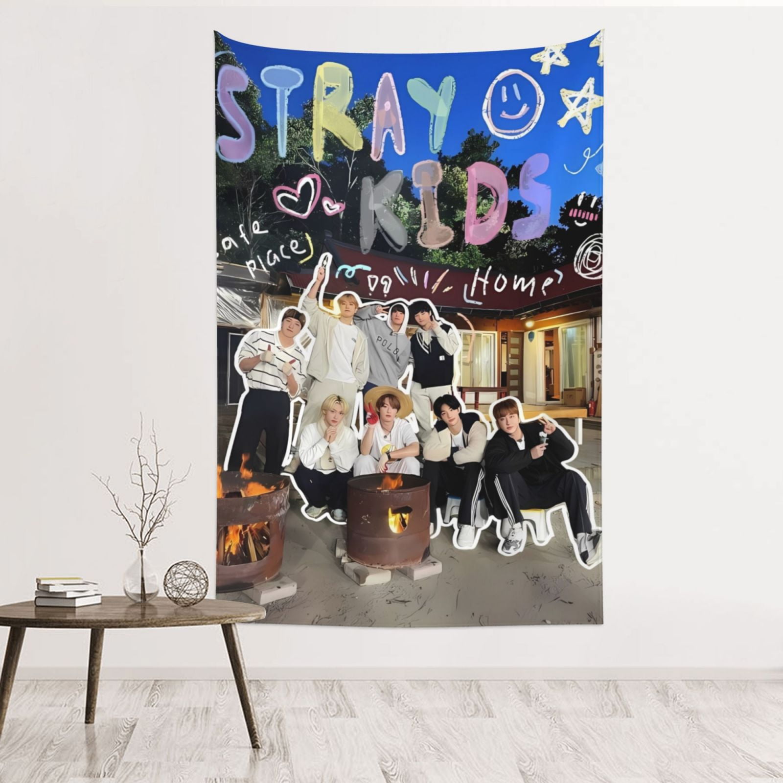 Kpop Stray Kids Tapestry Wall Hanging Home Decoration Wall Blanket ...