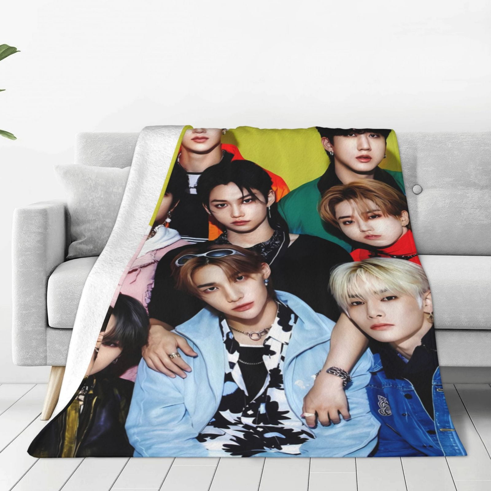 Kpop Stray Kids Throw Blanket Couch Bed Sofa Soft Lightweight Warm Cozy ...
