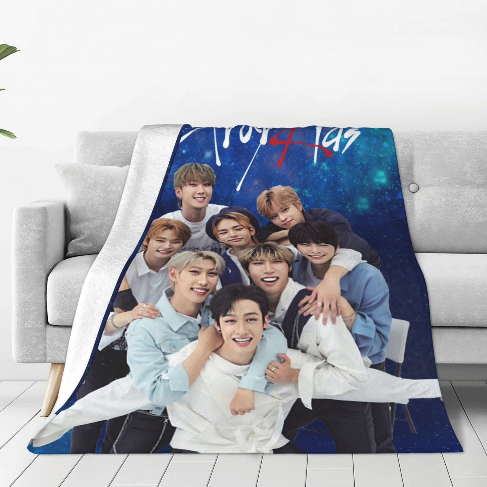 Kpop Stray Kids Throw Blanket Couch Bed Sofa Soft Lightweight Warm Cozy ...