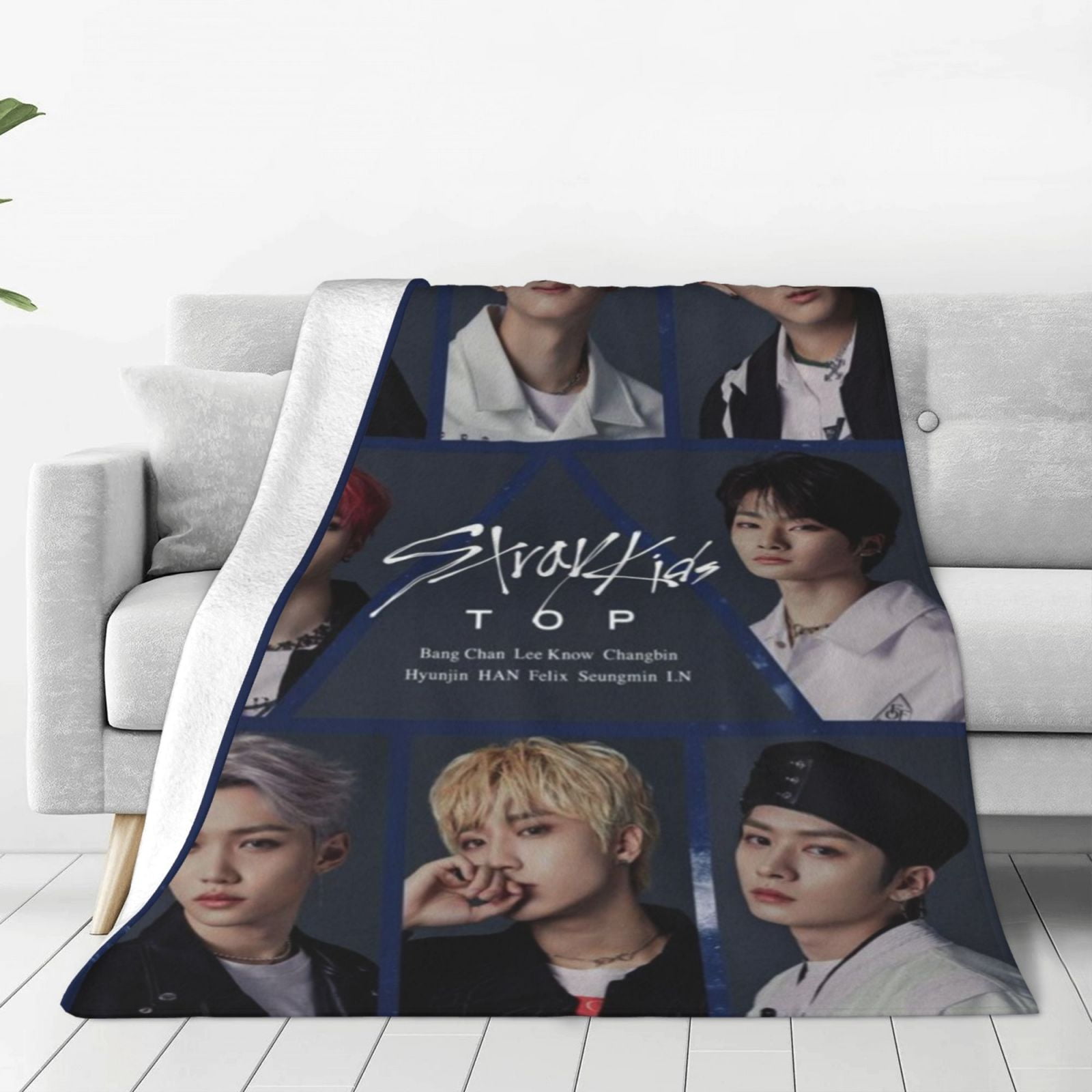 Kpop Stray Kids Throw Blanket Couch Bed Sofa Soft Lightweight Warm Cozy ...