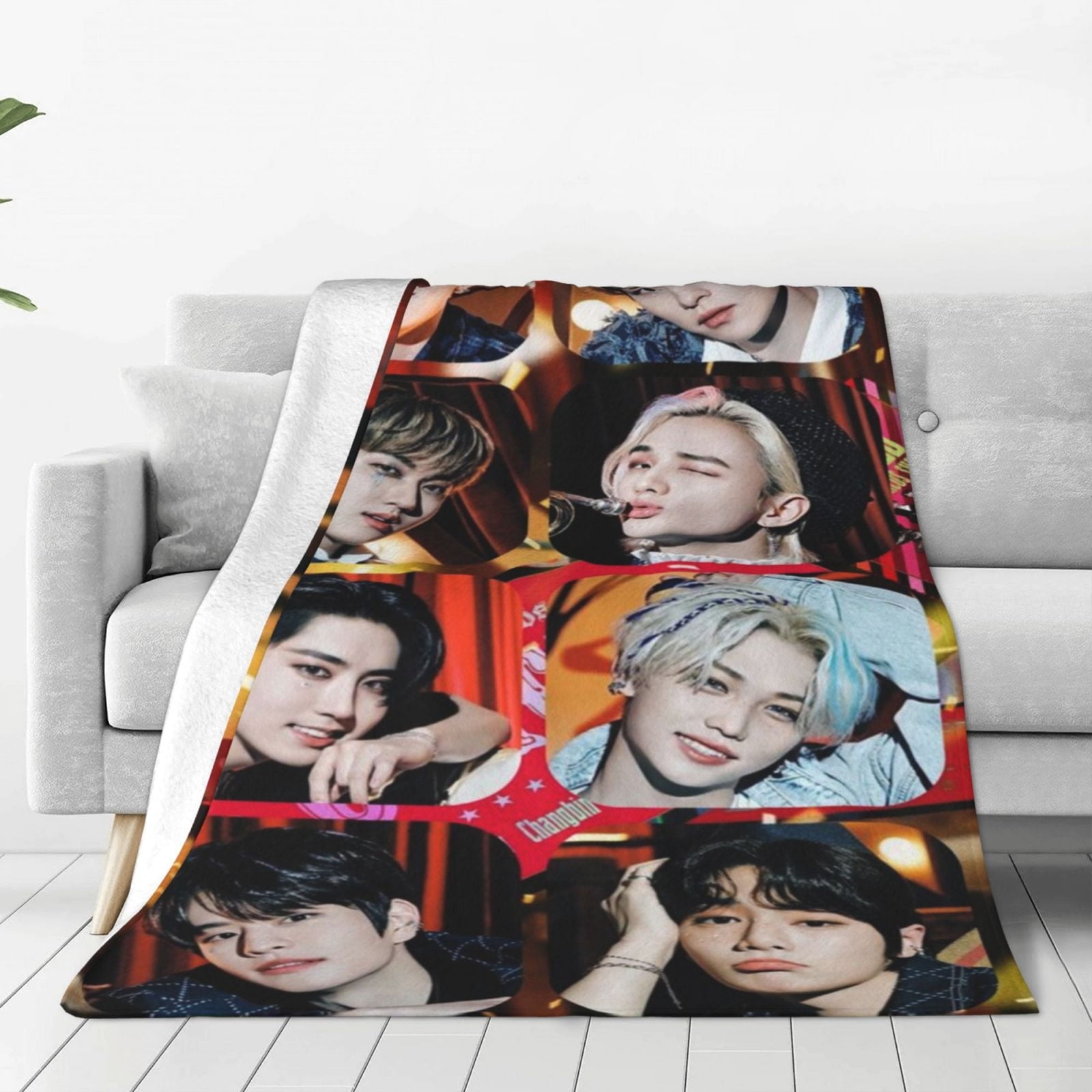 Kpop Stray Kids Throw Blanket Couch Bed Sofa Soft Lightweight Warm Cozy ...