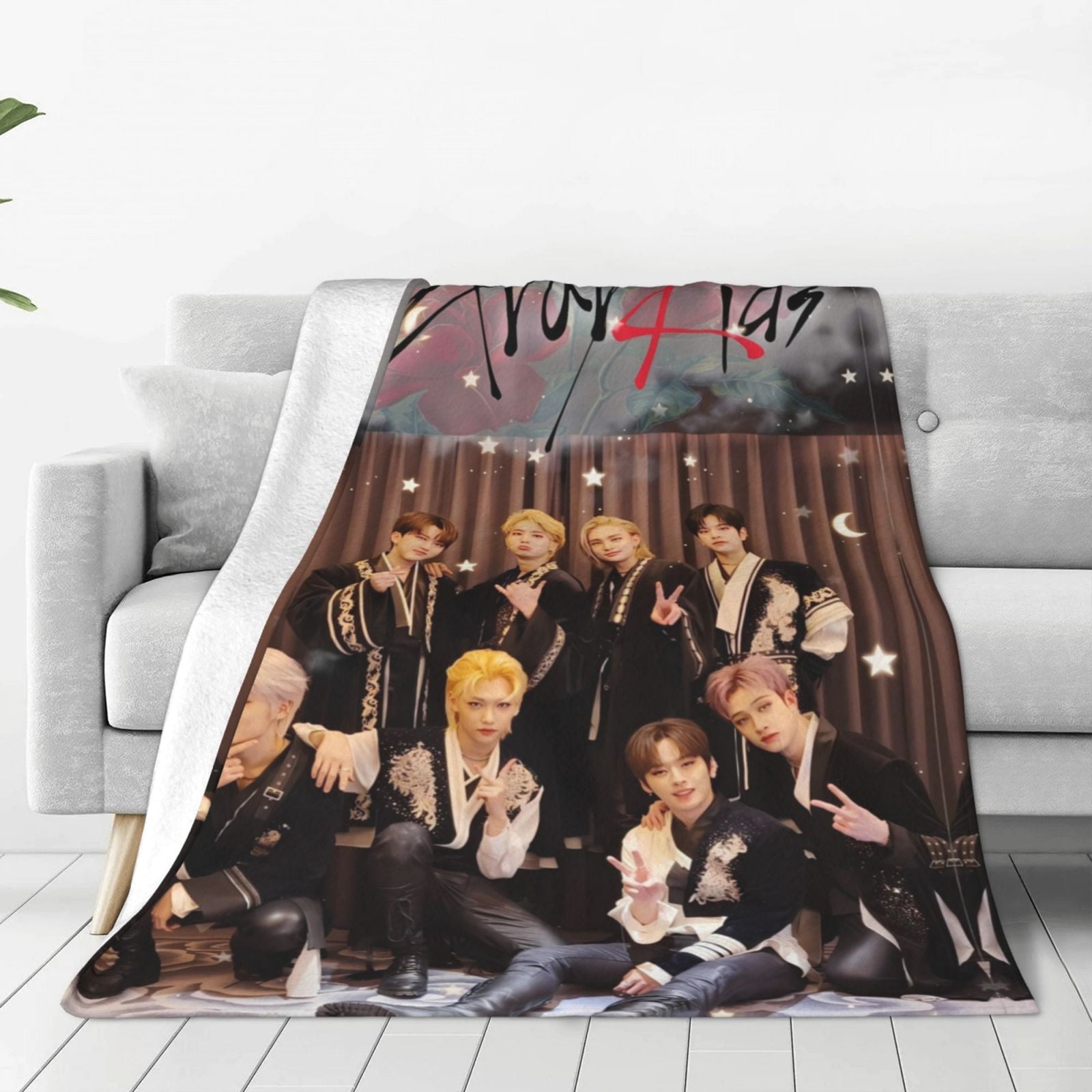 Kpop Stray Kids Throw Blanket Couch Bed Sofa Soft Lightweight Warm Cozy ...