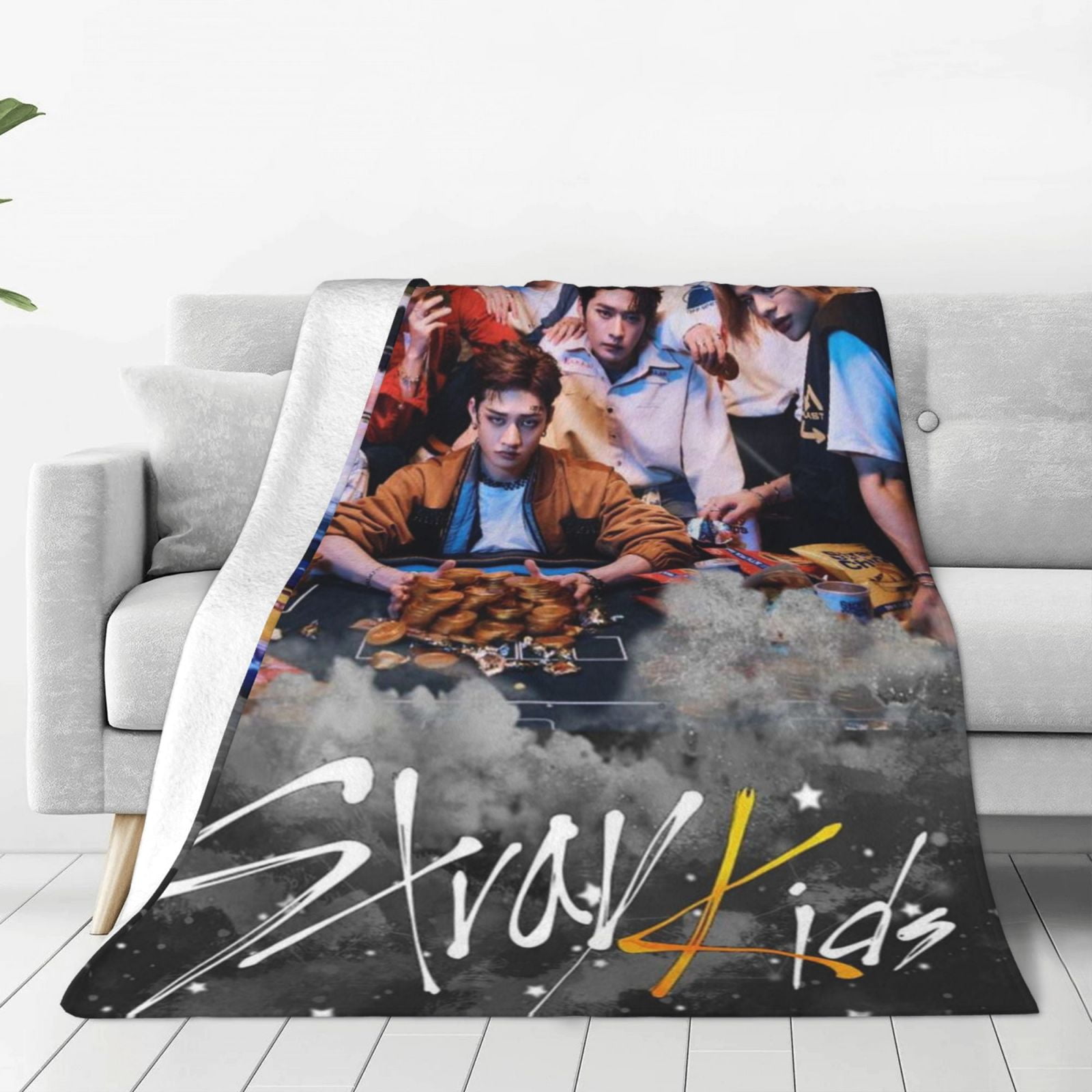 Kpop Stray Kids Throw Blanket Couch Bed Sofa Soft Lightweight Warm Cozy ...