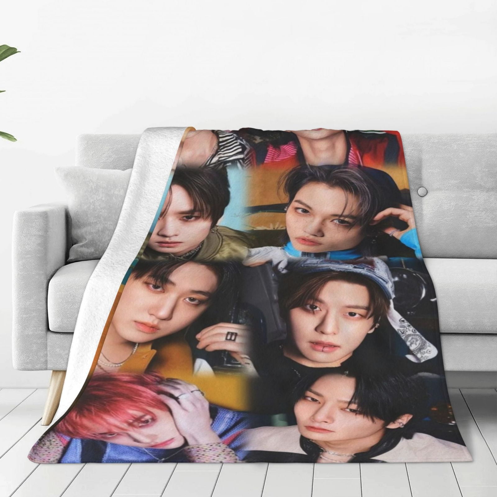 Kpop Stray Kids Throw Blanket Couch Bed Sofa Soft Lightweight Warm Cozy ...