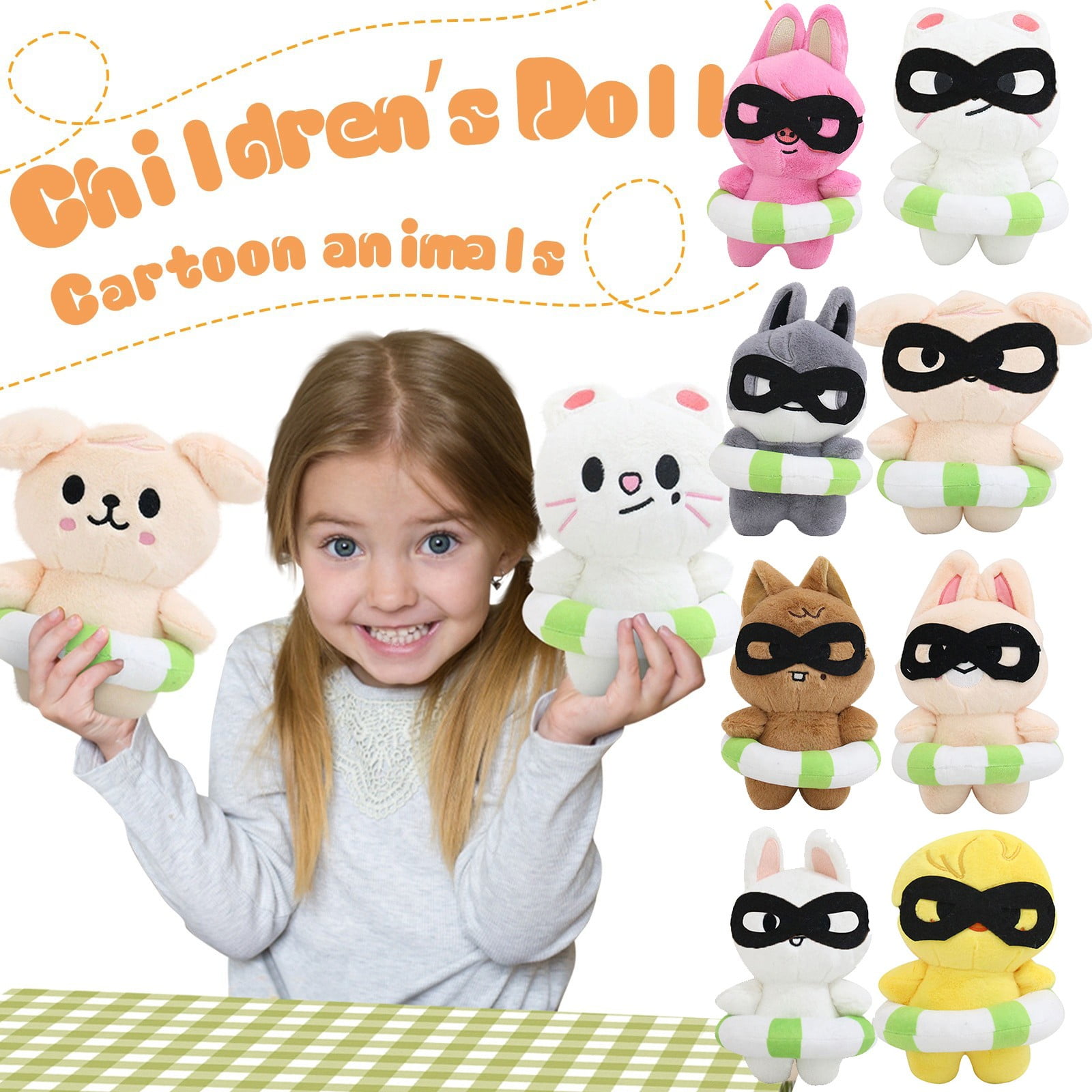 Kpop StrayKids Skzoo Adorable Fluffy Stuffed, Wolf Chan, Leebit, Leebit ...