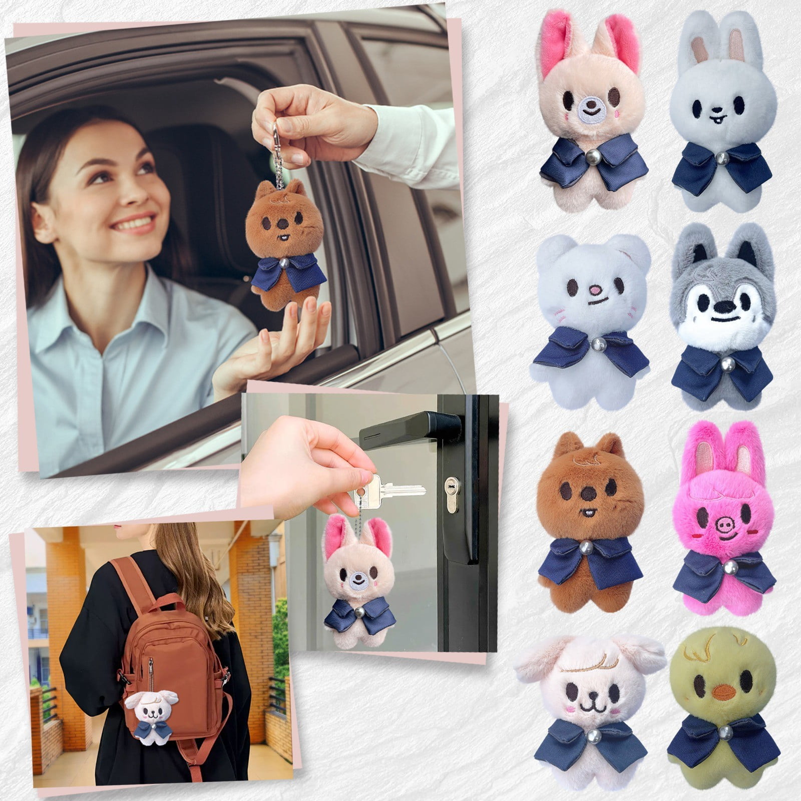 Kpop StrayKids Skzoo Plush Stuffed Animal Toy, Wolf Chan, Leebit ...