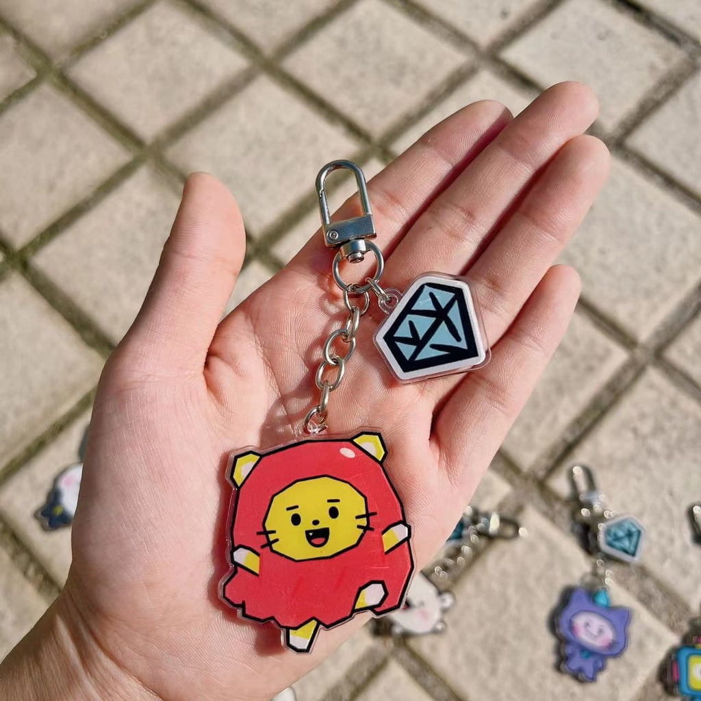 Kpop TREASURE Cute Cartoon Characters TRUZ Keychains Acrylic Double ...