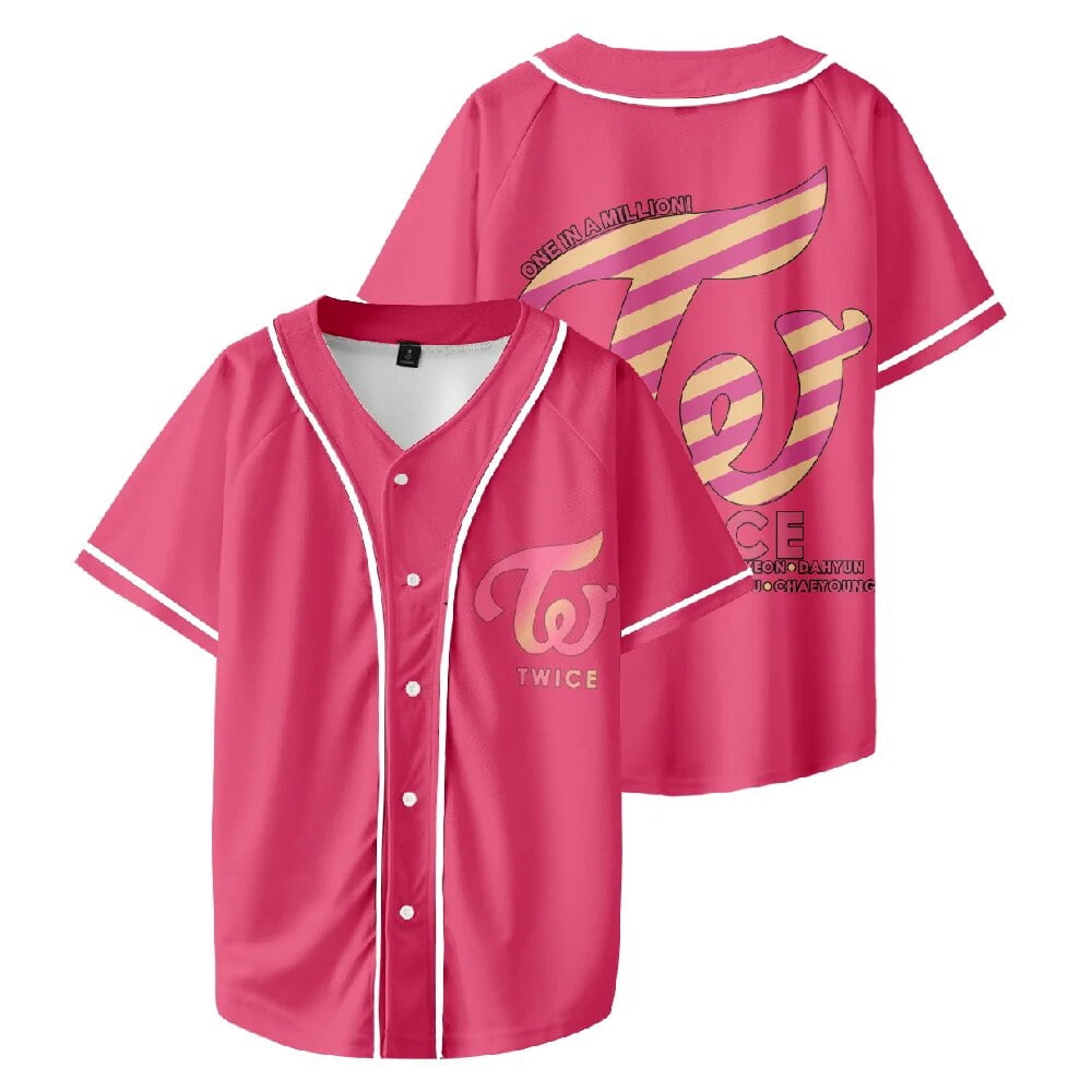 Kpop TWICE Merch Baseball Jersey Shirt 2023 World Tour Softball Uniform ...