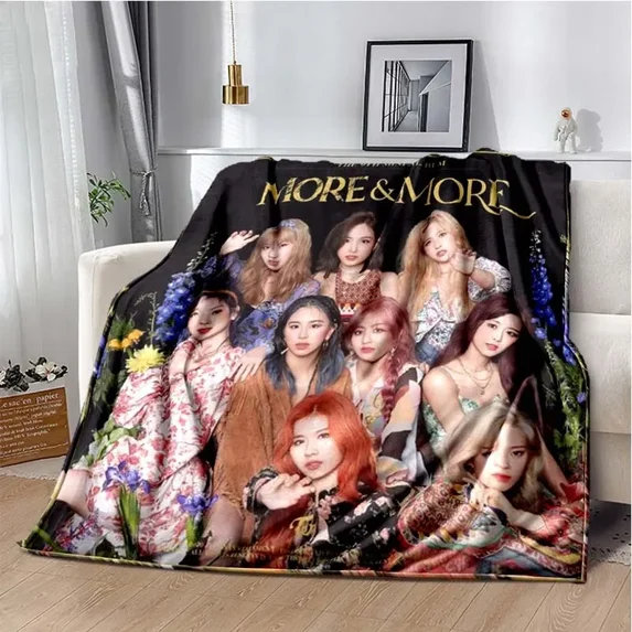 Kpop Twice Soft Flannel Plush Throw Blanket Girls Fashion Cute Blanket ...