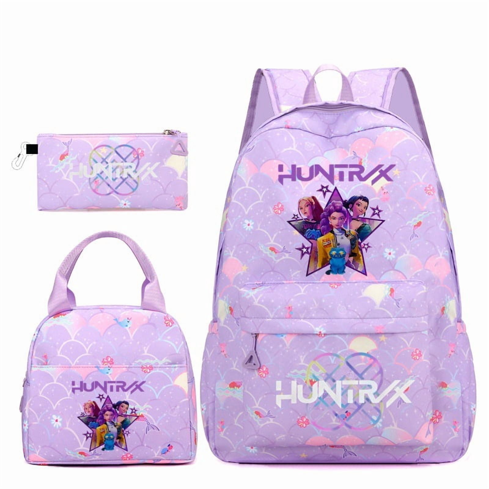 Kpop Witcher Team Backpack Student Three-Piece Backpack Set, Large ...
