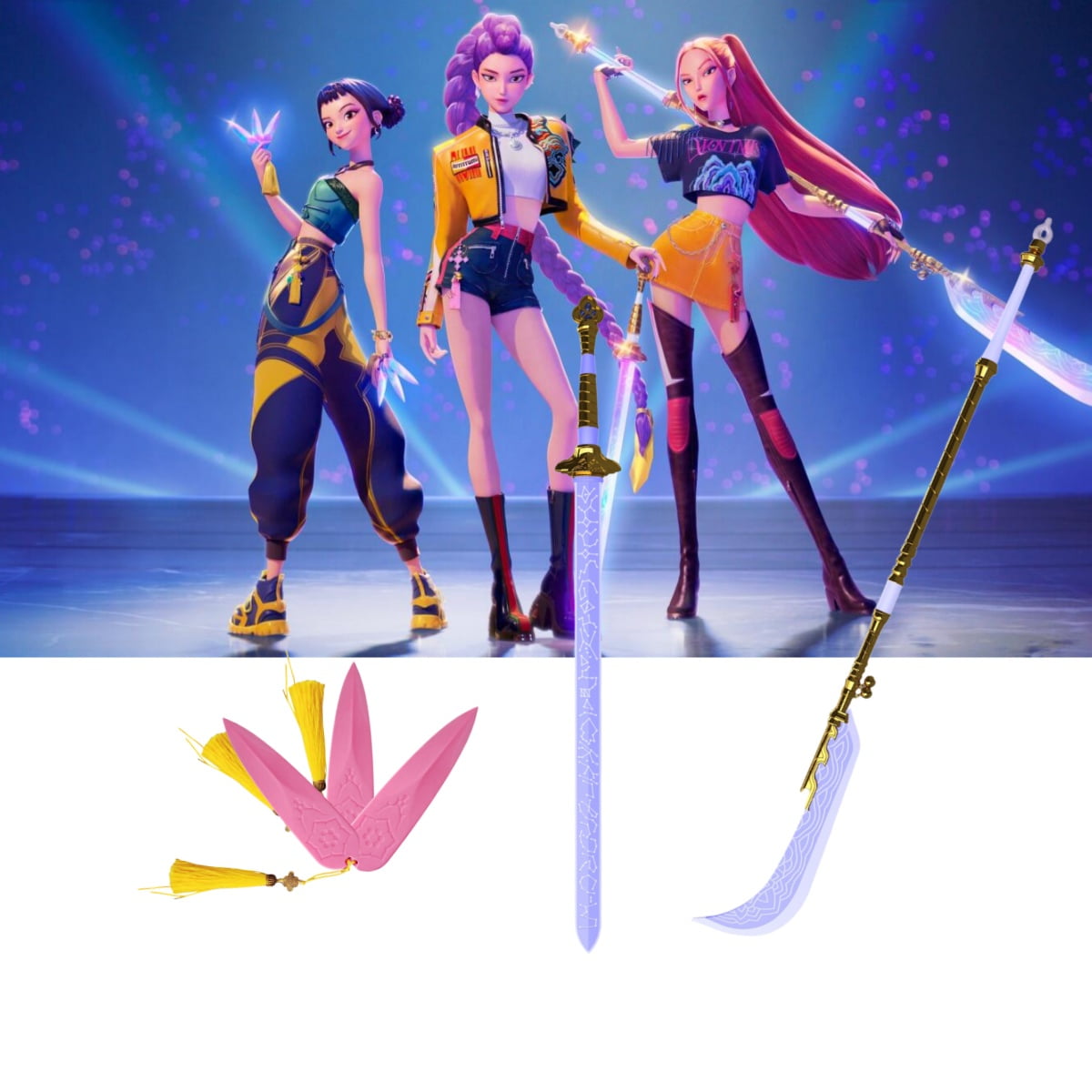 Kpops Demon Hunters Mira Cosplay Costume Prop Anime 3D Printed Sword ...