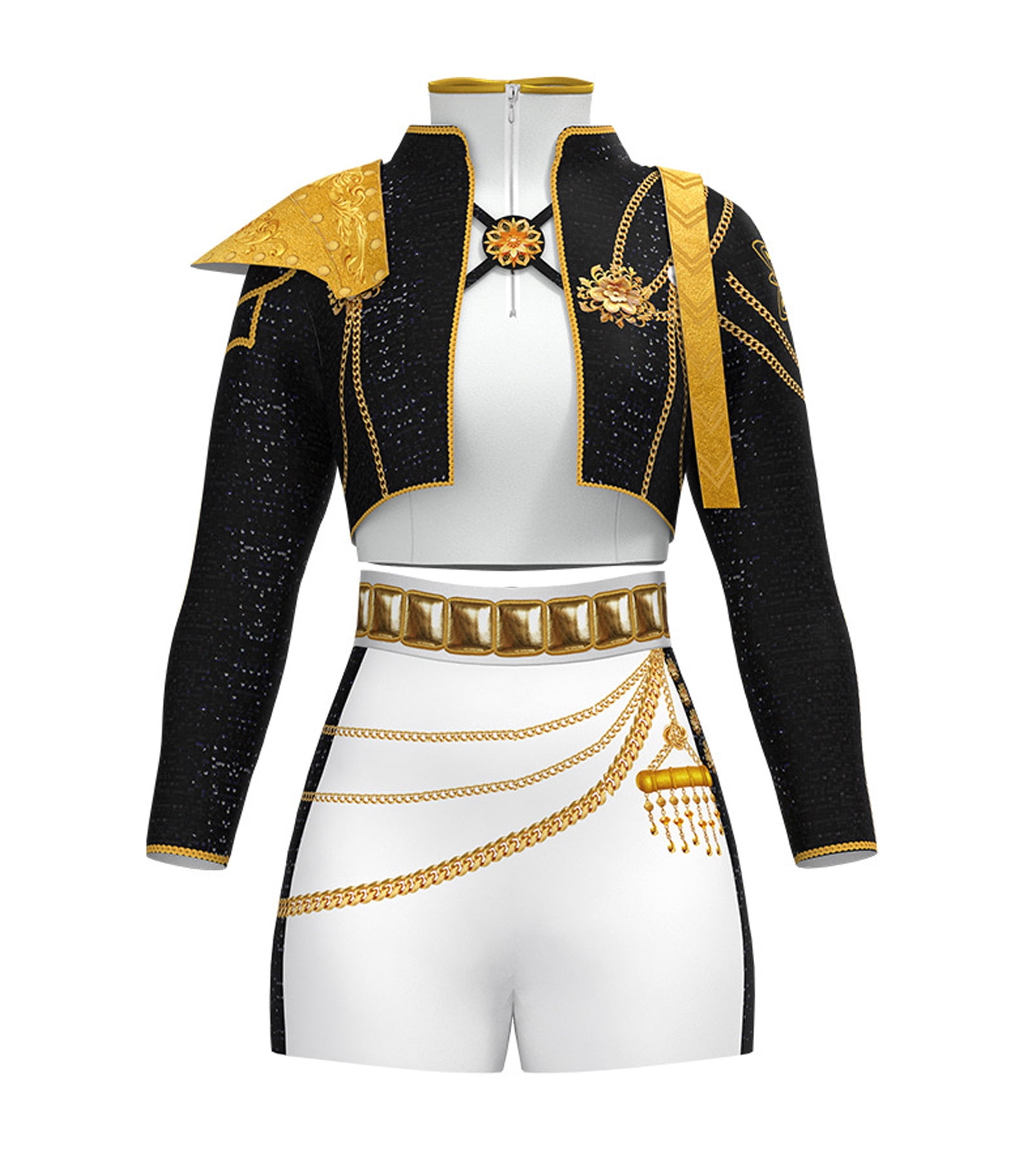 ZTACE POP Singer Stars Costumes (Printed Edition) - Black & Gold Rumi ...